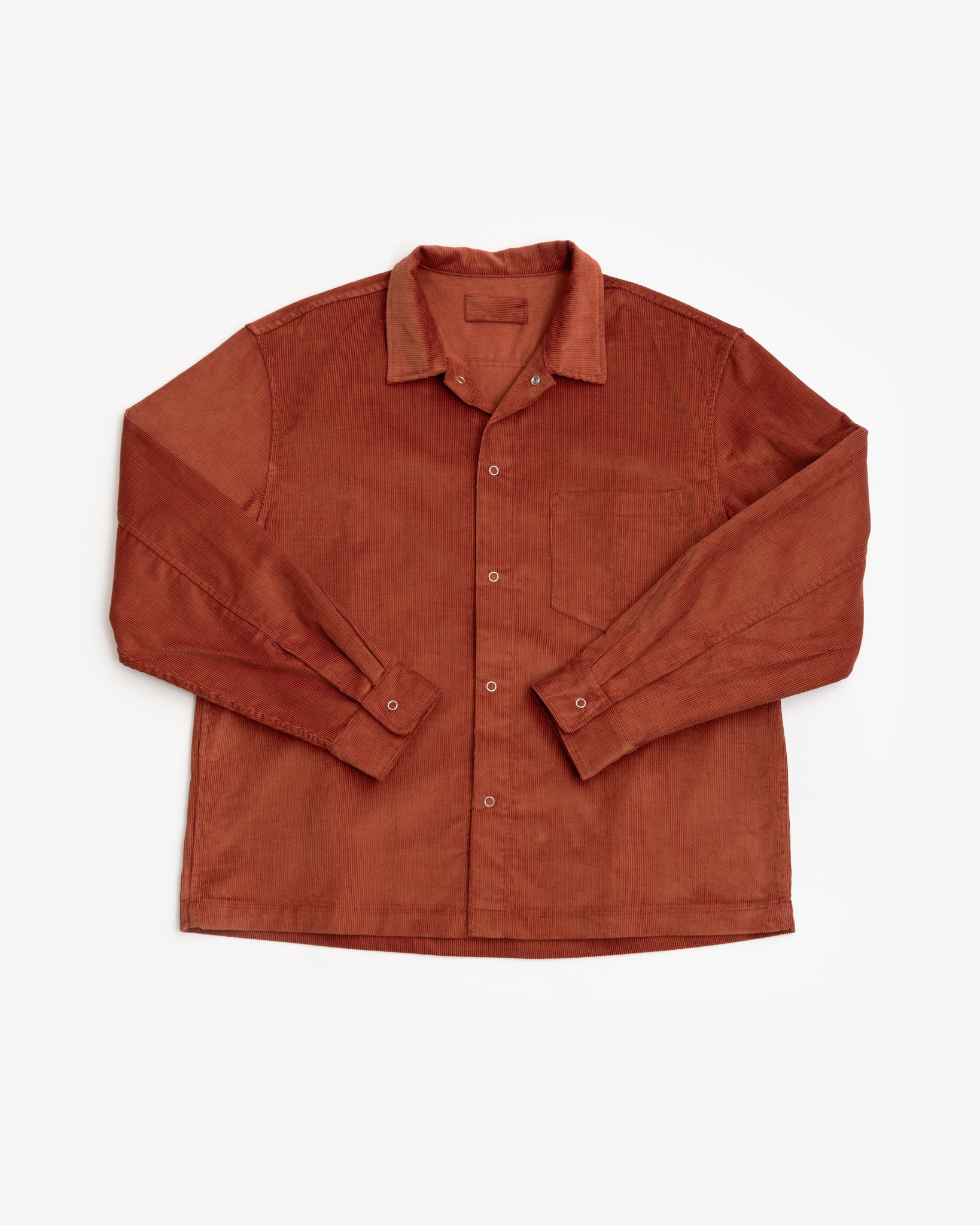 WORKSHOP SHIRT - RUST COTTON CORDUROY – James Coward
